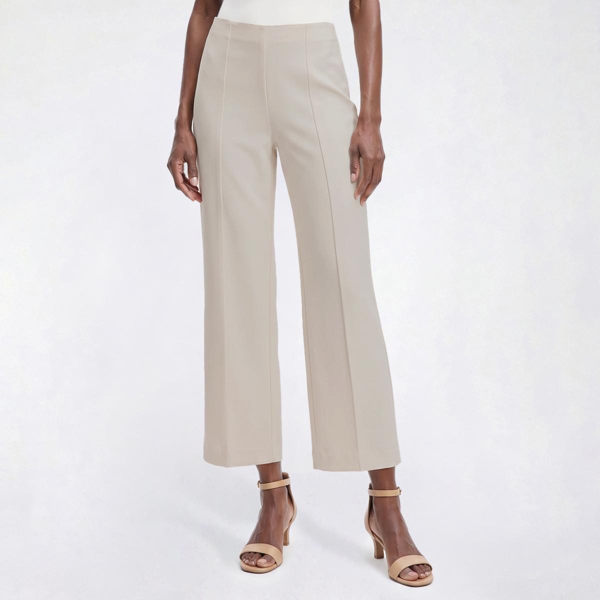 Click here for Petite Anne Klein Pull On Seamed Wide Leg Crop Dre... prices